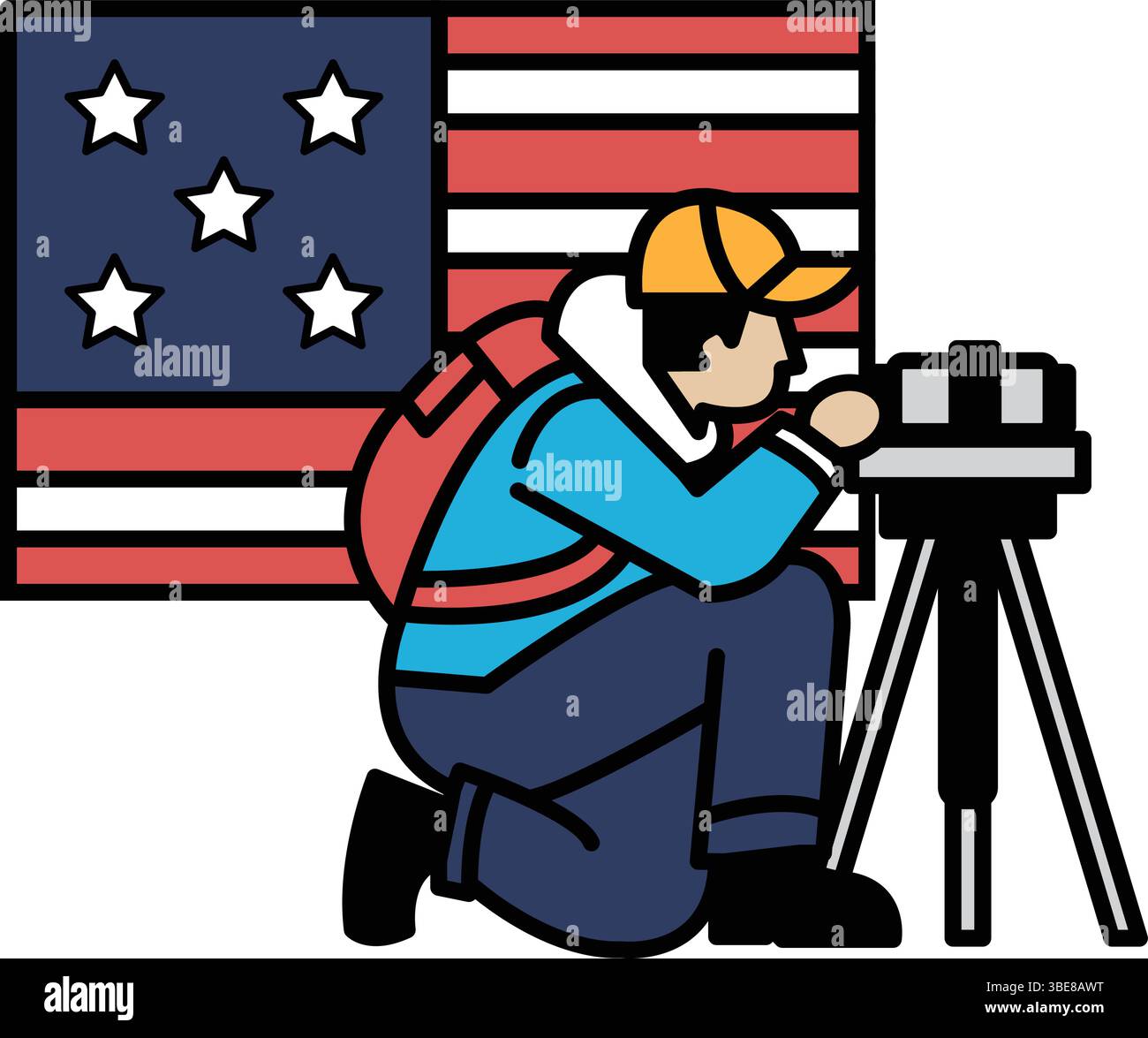 Taking flag down Stock Vector Images - Alamy