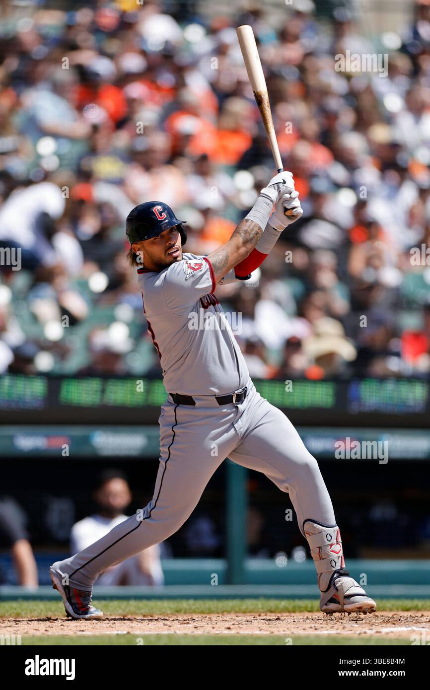 DETROIT, MI - MAY 25: Cleveland Guardians shortstop Gabriel Arias #13 ...