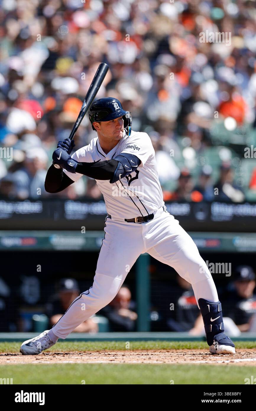 DETROIT, MI - MAY 25: Detroit Tigers catcher Dillon Dingler #13 bats ...