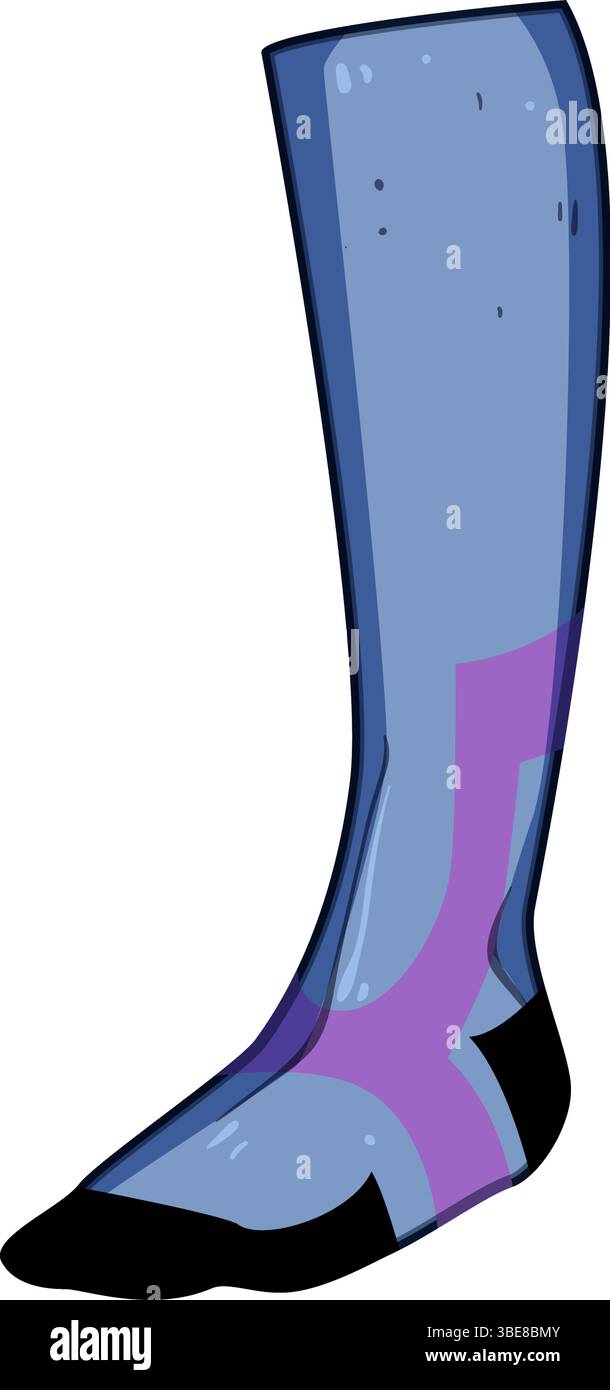 graduated compression socks cartoon vector illustration Stock Vector ...