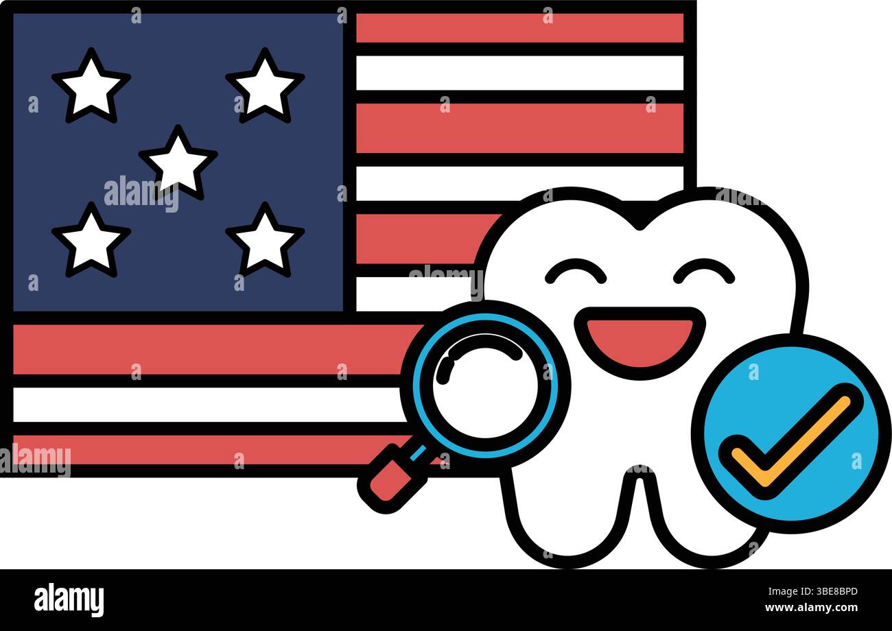 Picture happy usa stripes Stock Vector Images - Alamy