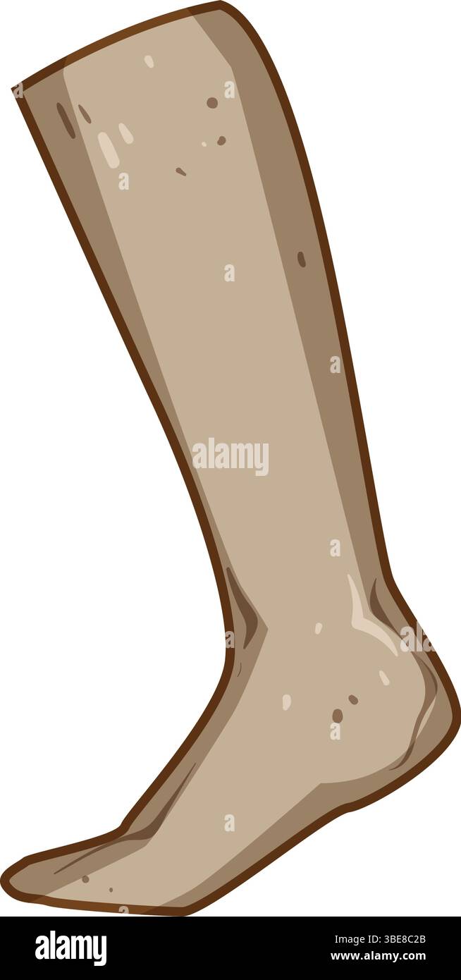 swelling compression socks cartoon vector illustration Stock Vector ...