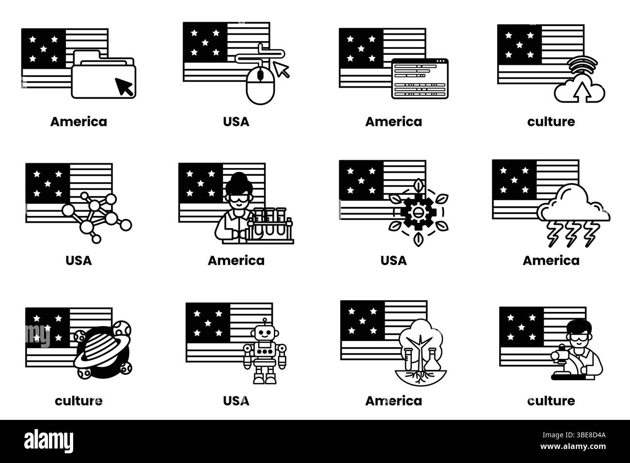 The image is a collection of twelve different flags, each representing a different country. The ...