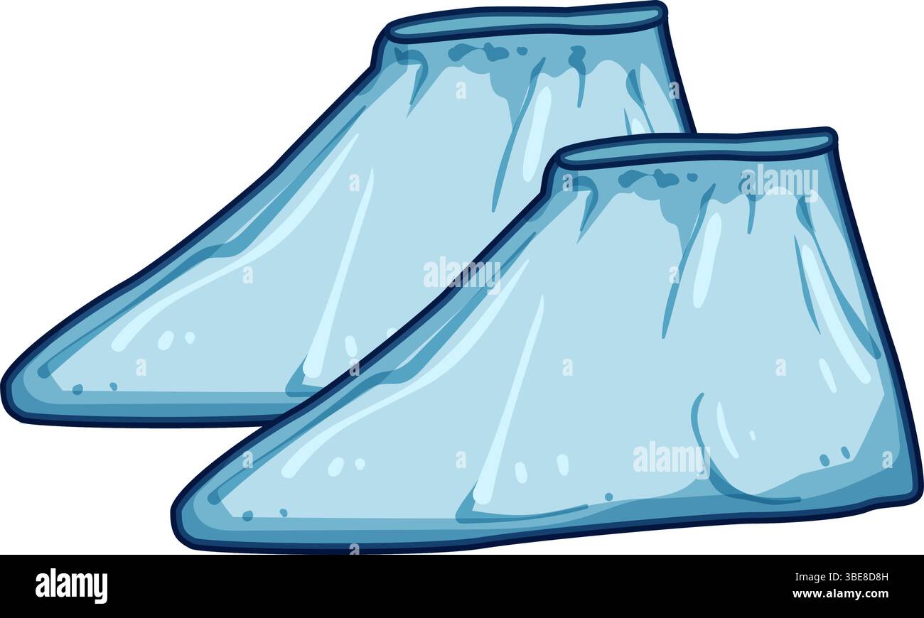 protection disposable shoe covers cartoon vector illustration Stock ...