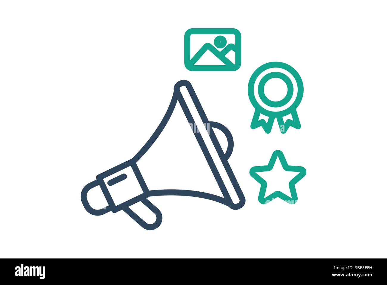 Campaign icon. line icon style. icon related to branding. business ...