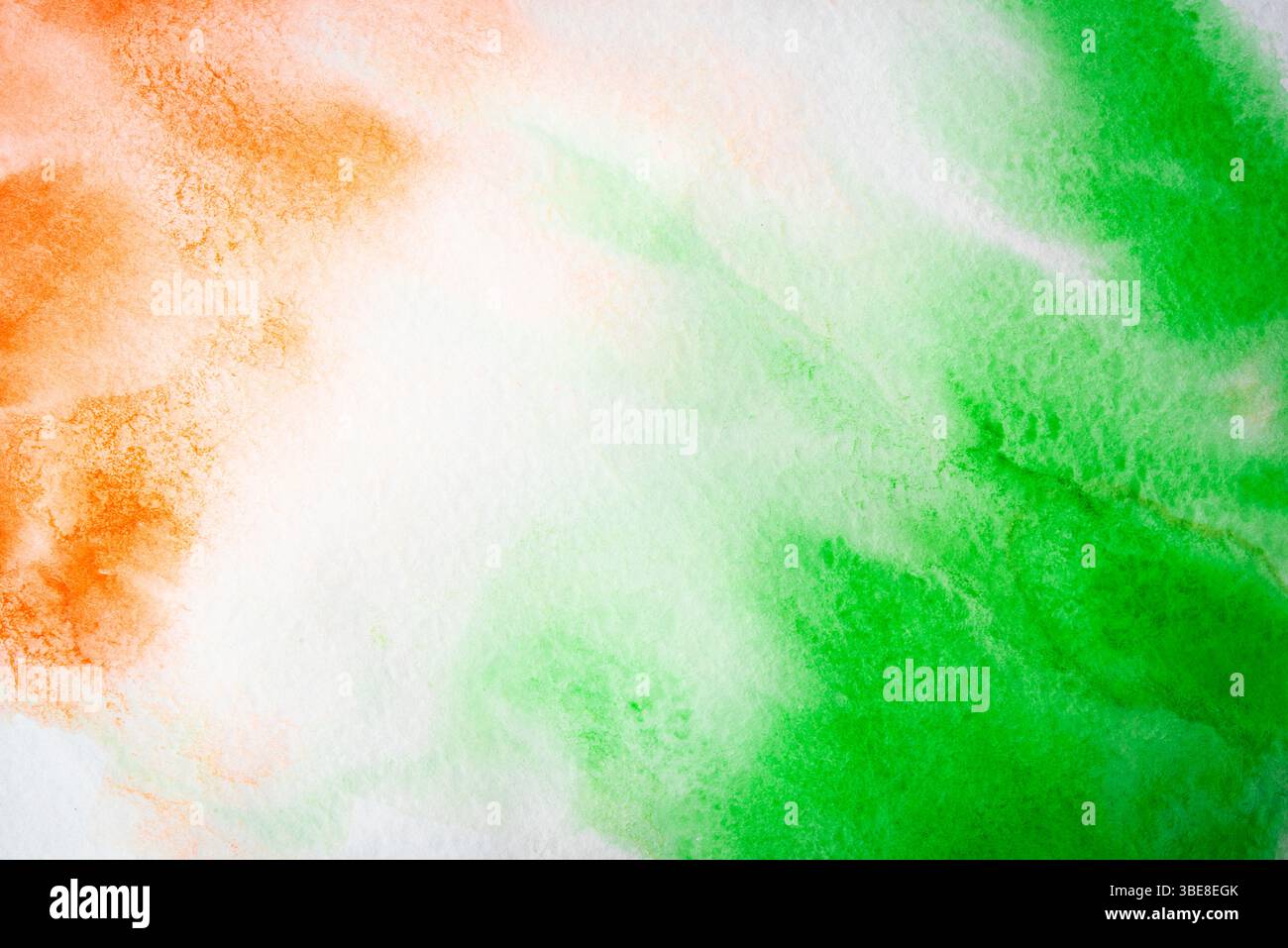 Watercolor background in the colors of the Indian flag for independence ...