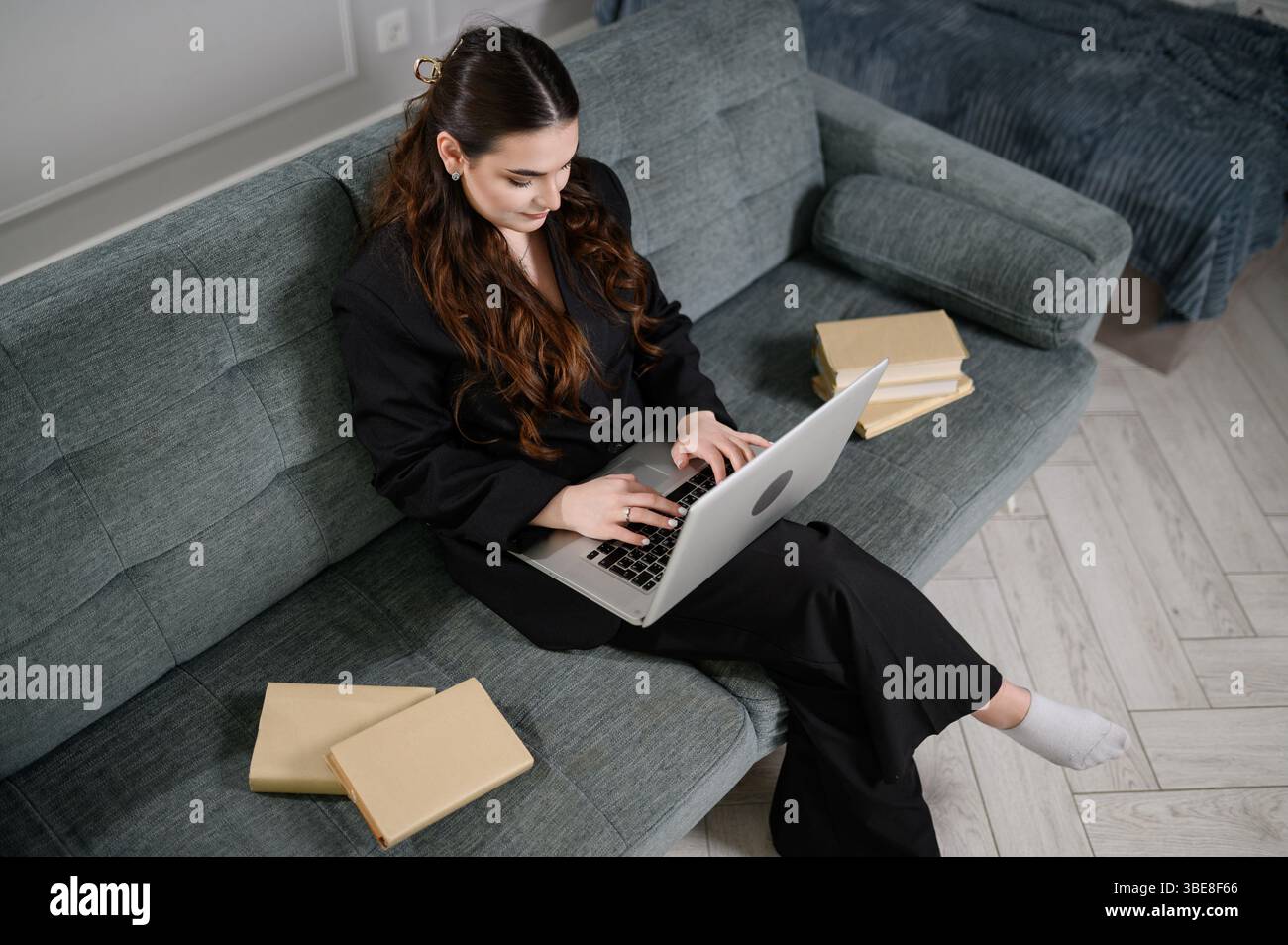Student sits comfortably in hi-res stock photography and images - Alamy