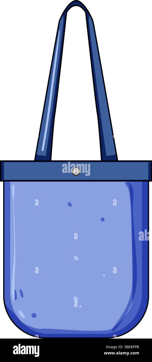 lightweight fabric grocery bag cartoon vector illustration Stock Vector ...