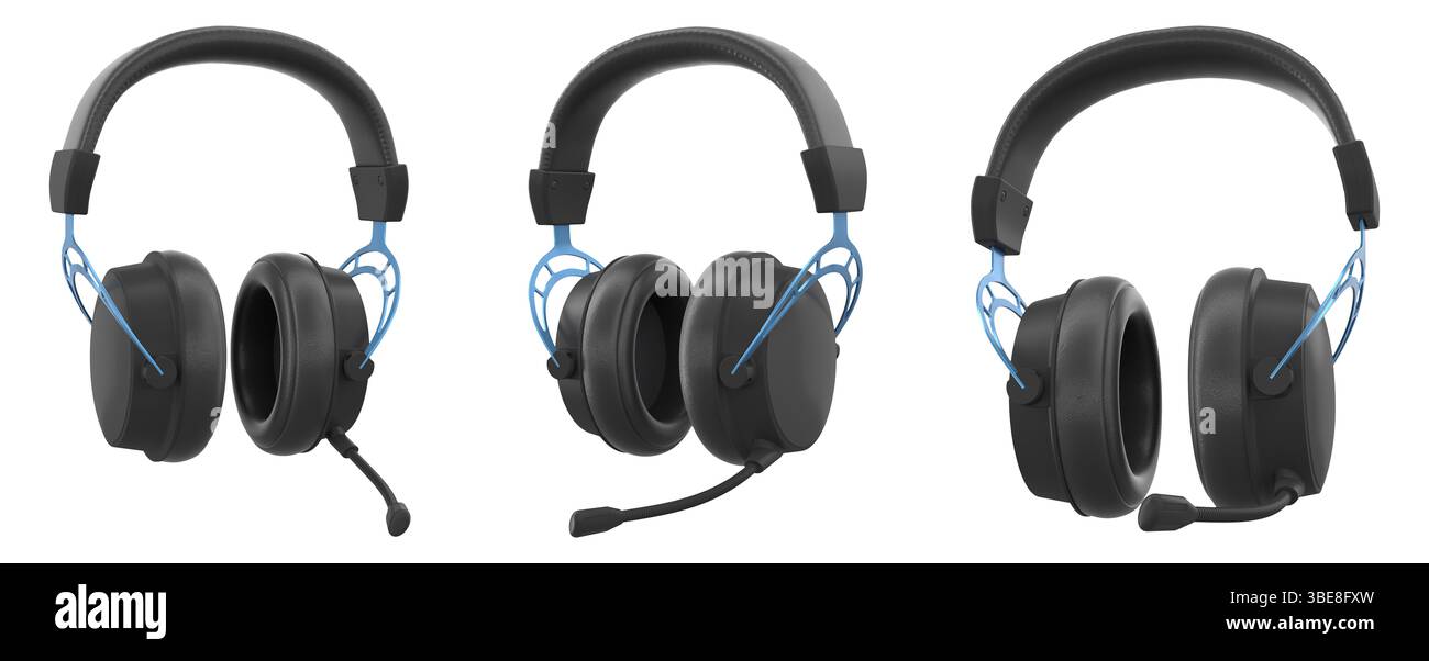Stylish gaming headsets for immersive sound experiences isolated on ...