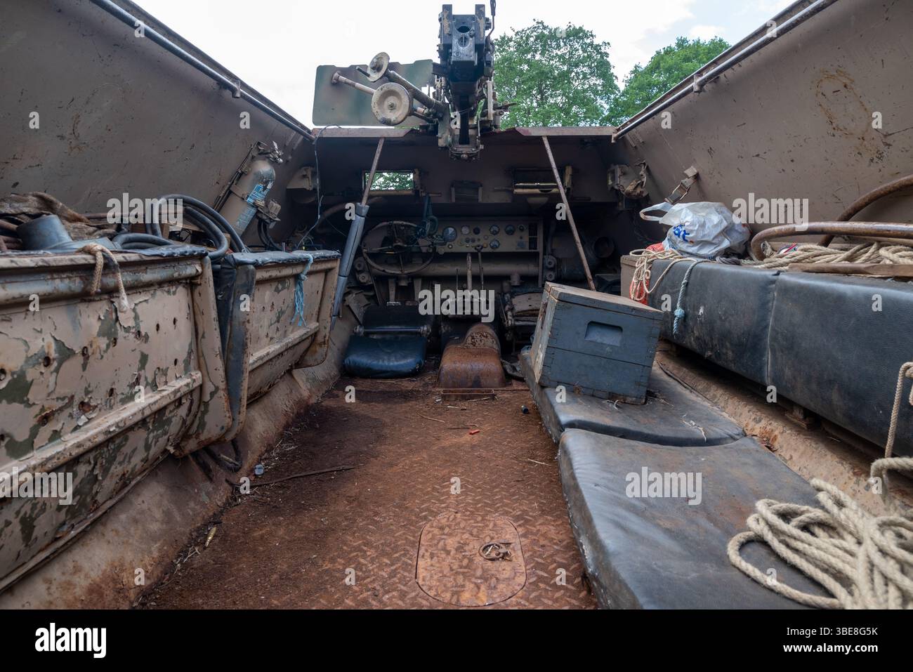 Interior of a German Sdkfz 251 with Pak 36 gun, more likely a post war ...