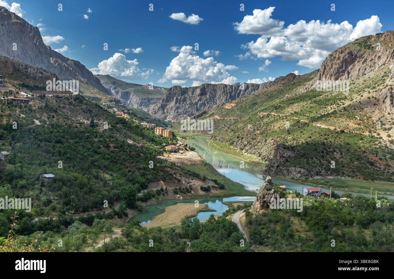 View of the Karasu River, one of the two most important branches of the ...