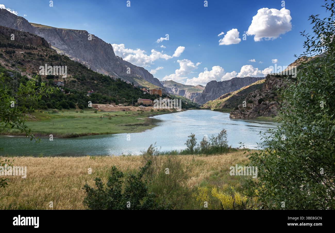 View of the Karasu River, one of the two most important branches of the ...