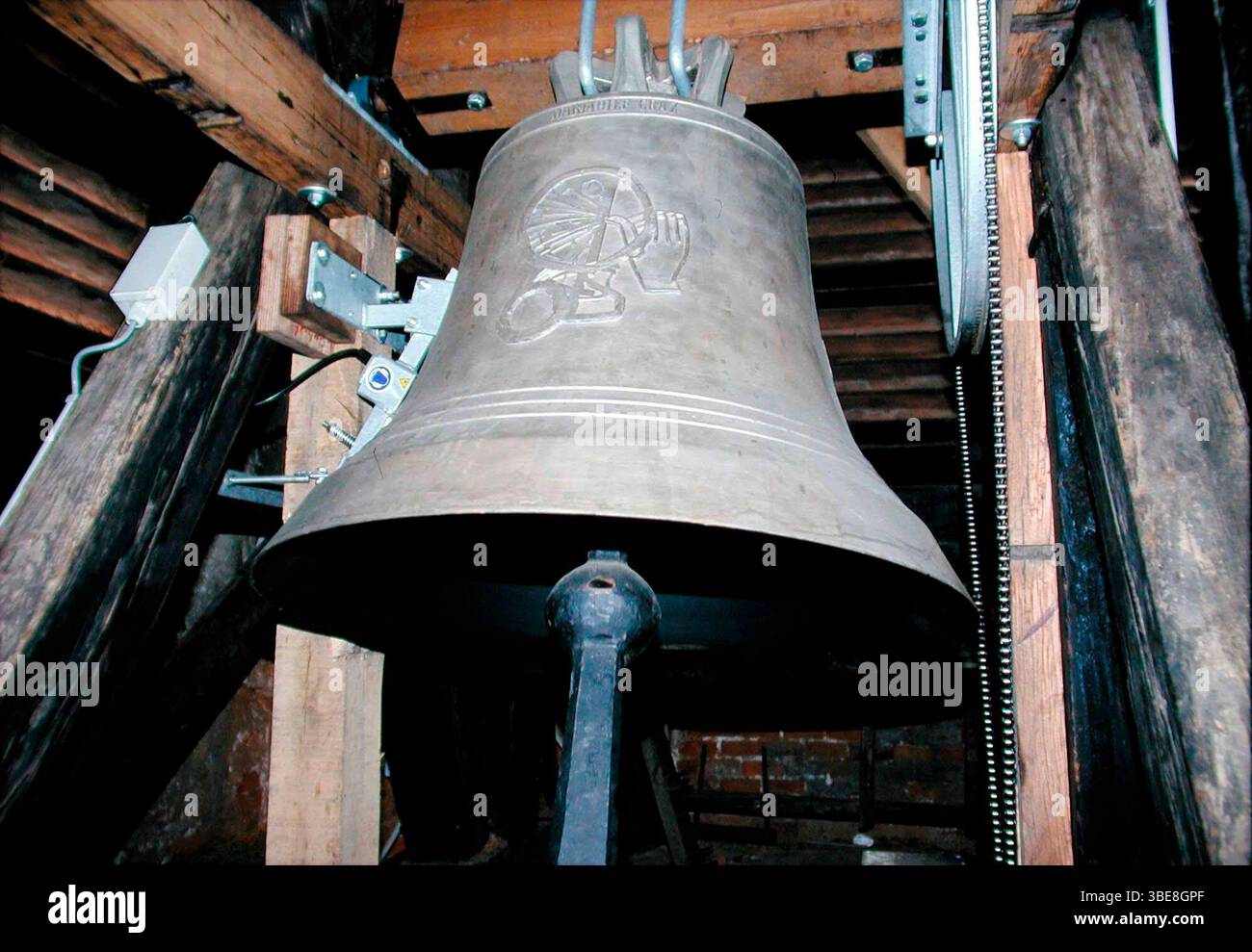 church bell in a christian building, bell ringing for prayer church ...