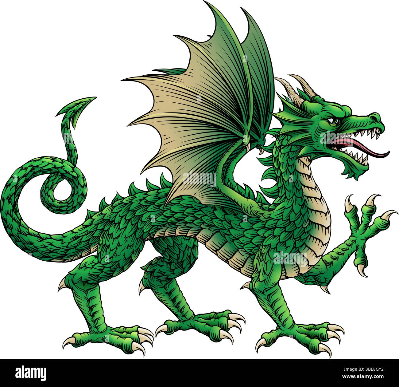 Heraldic Dragon Coat of Arms Heraldry Animal Stock Vector Image & Art ...