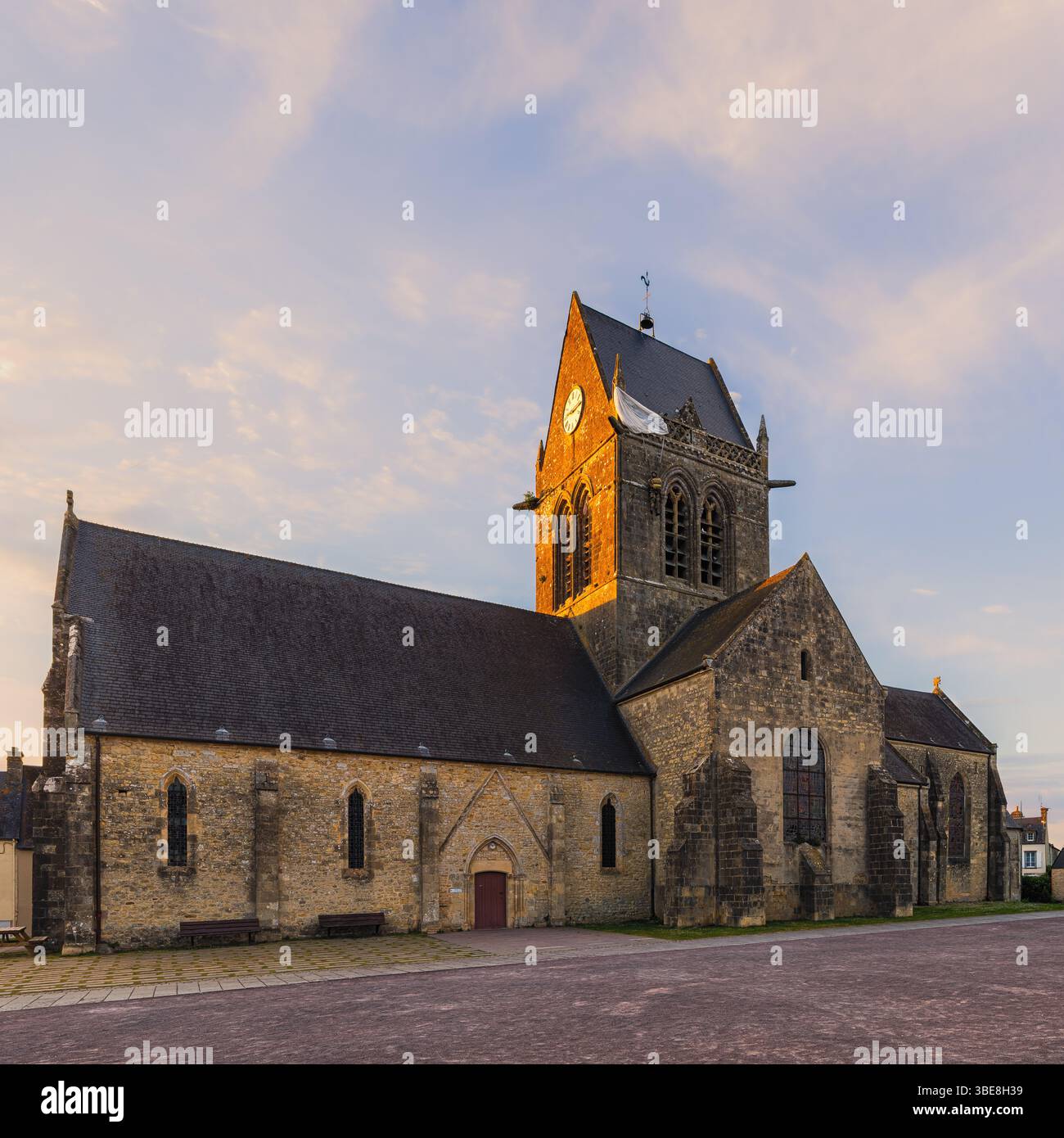 Twilight in sainte mere eglise hi-res stock photography and images - Alamy