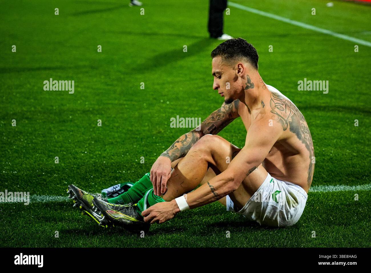 Antony Matheus dos Santos of Real Betis Balompie at the end of the UEFA ...