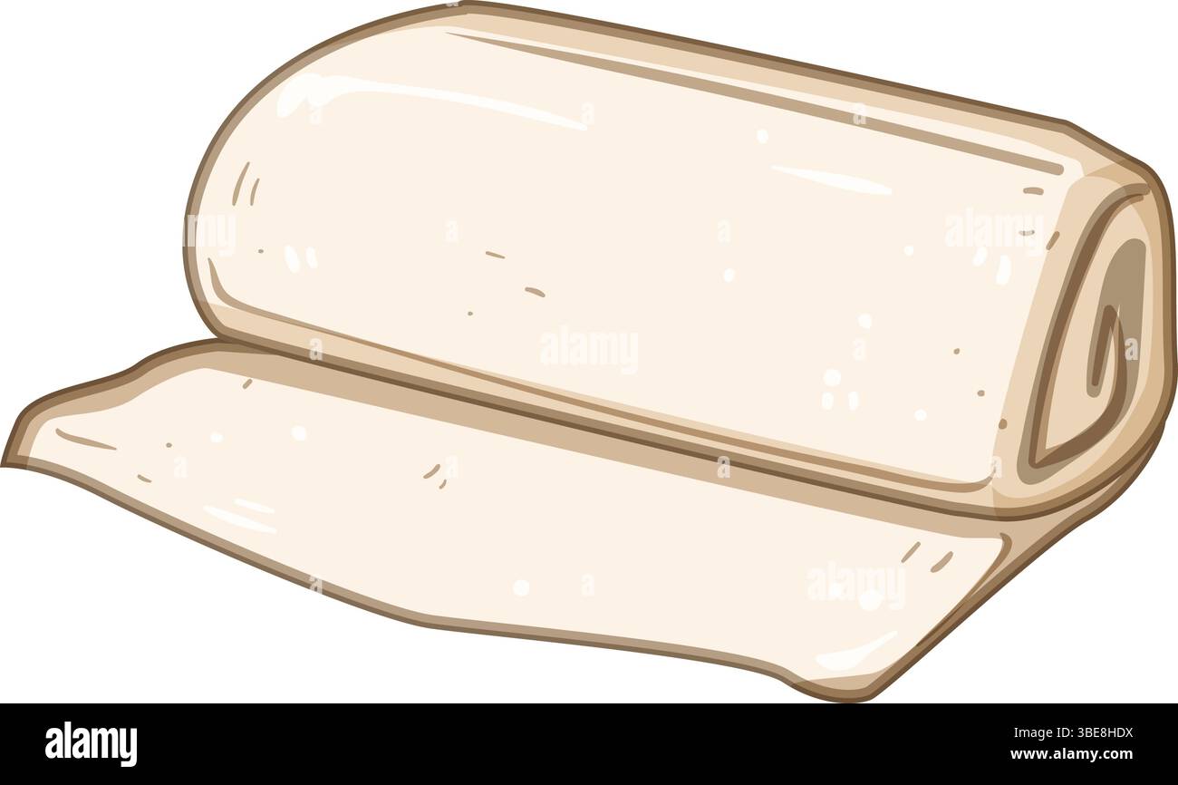 absorbent gauze roll cartoon vector illustration Stock Vector Image ...