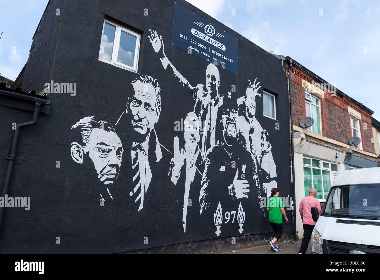 Mural depicting the historic managers and head coaches of Liverpool ...