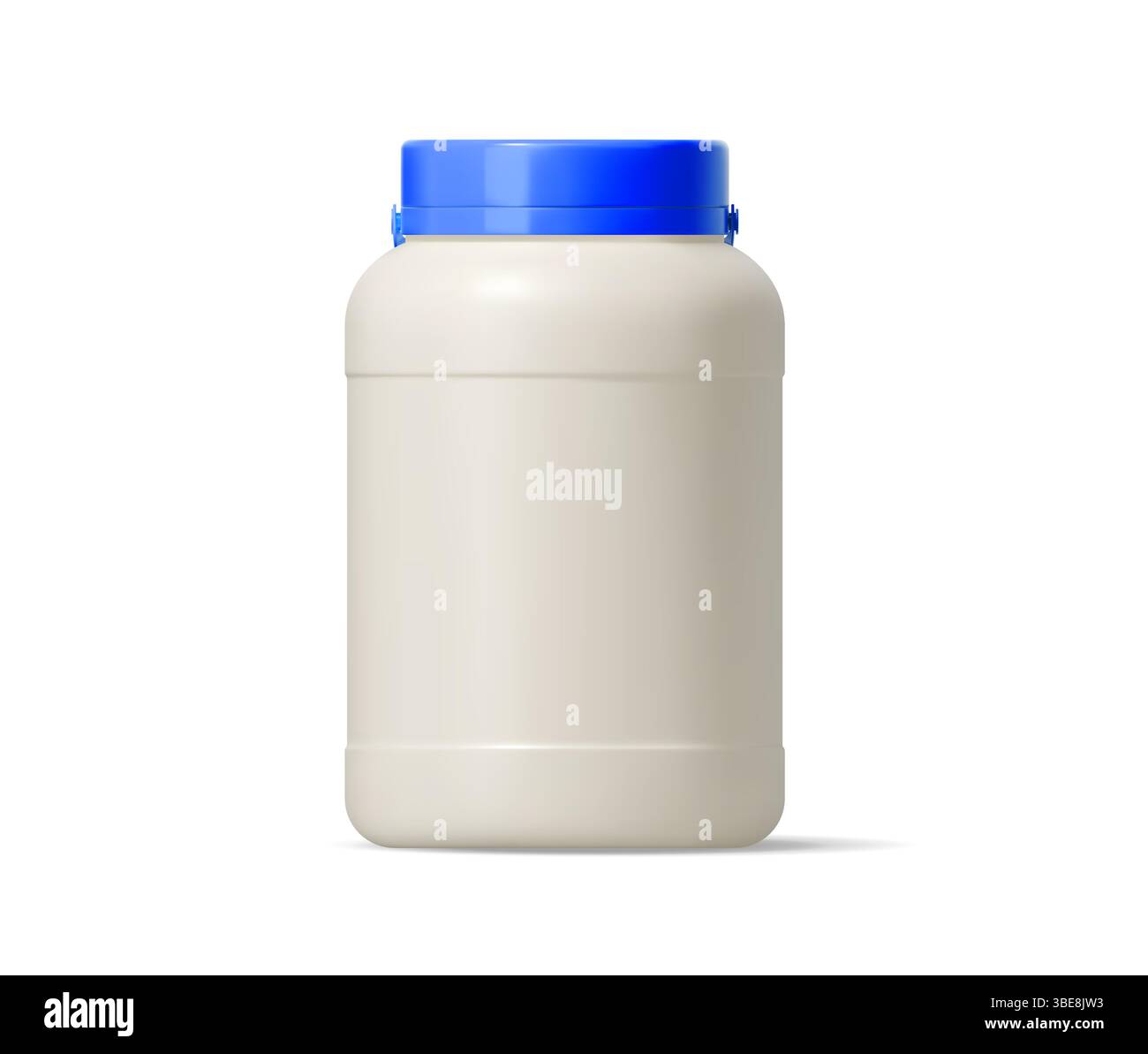 Mayonnaise sauce plastic container package. Protein powder jar ...