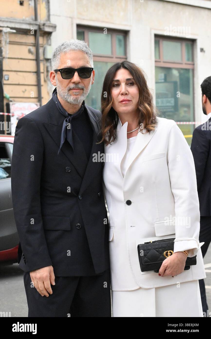 Beppe Fiorello and Eleonora Pratelli is seen at Dior Cruise 2026 at ...