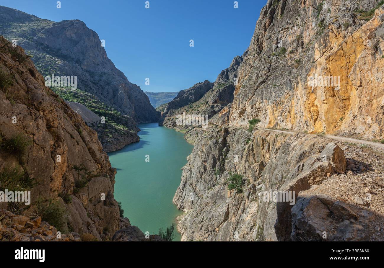 The 'stone road' built on the impassable rocks of the Dark Canyon and ...