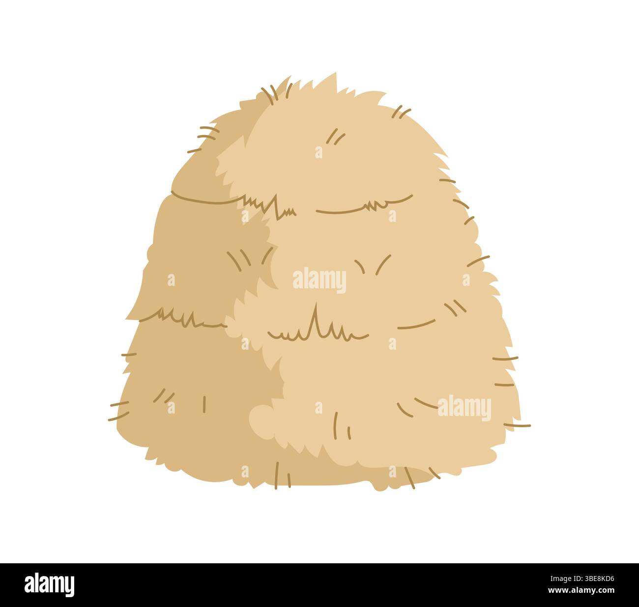 Haystack symbolizing farming, rural life and livestock care. Cartoon ...