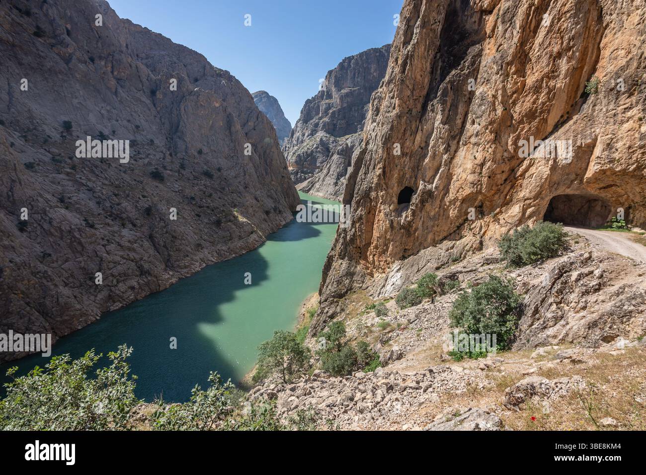 The 'stone road' built on the impassable rocks of the Dark Canyon and ...