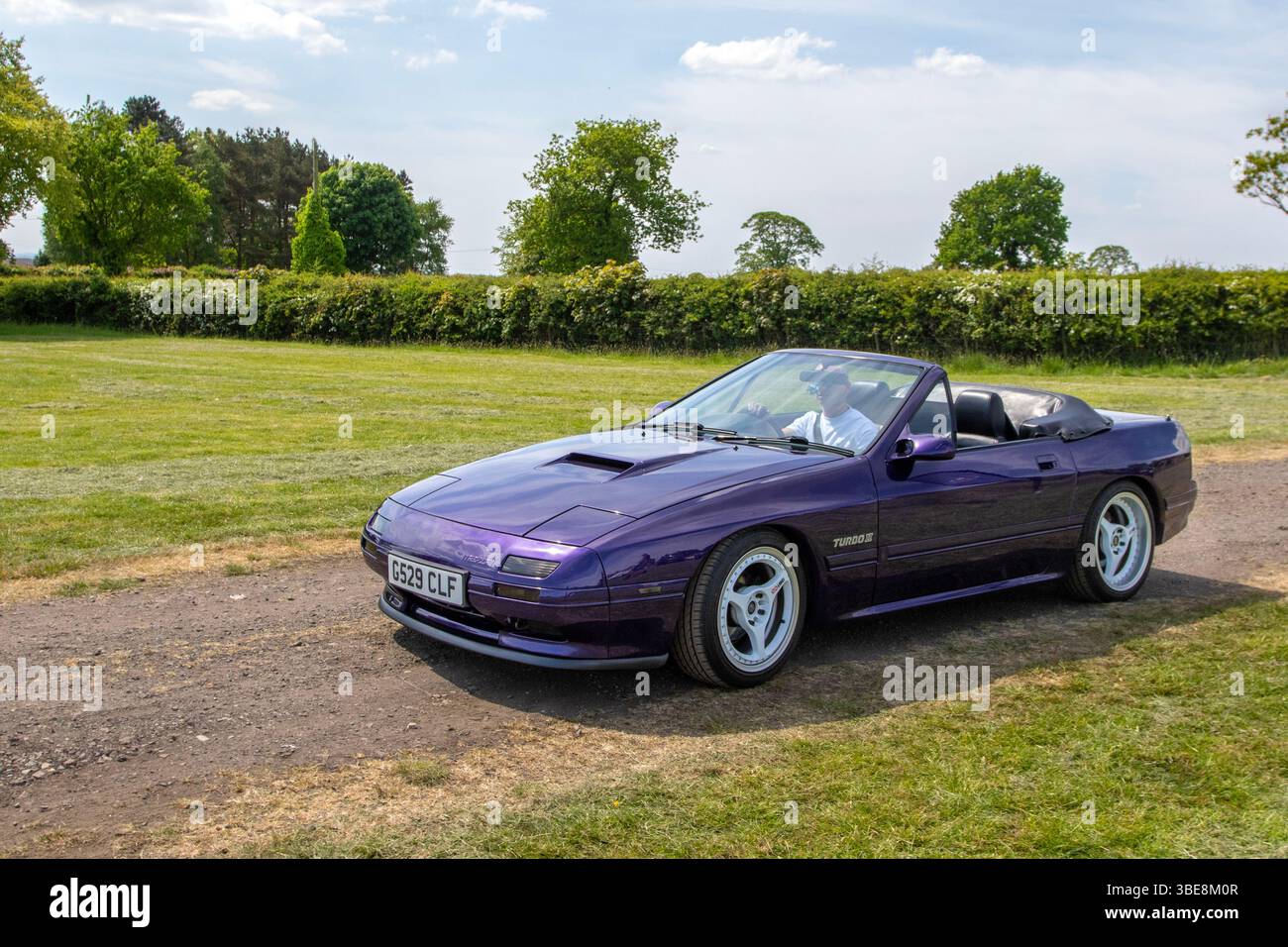 1990 90s nineties Purple Mazda Rx7 Turbo T Car Roadster Petrol 2354 cc ...