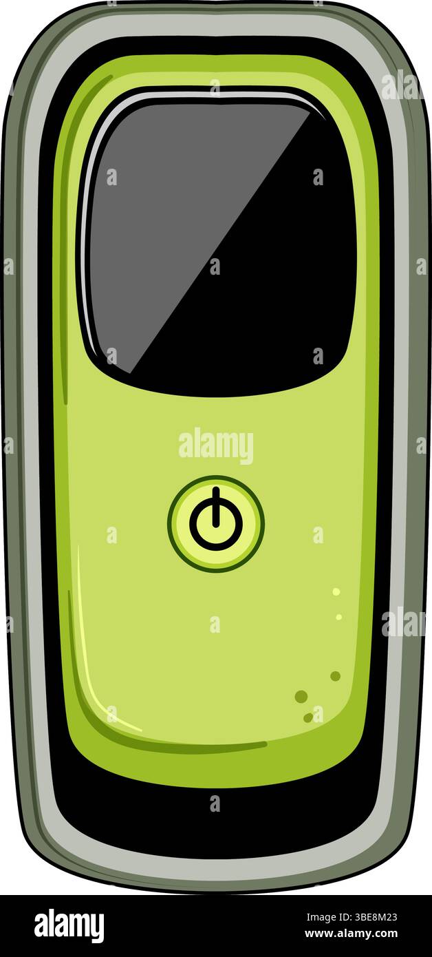 technology gps beacon cartoon vector illustration Stock Vector Image ...
