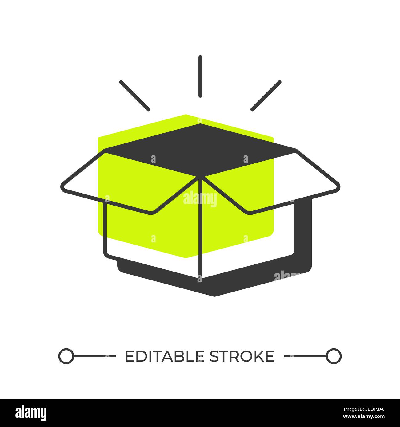 Delivery box offset shadow line icon Stock Vector Image & Art - Alamy