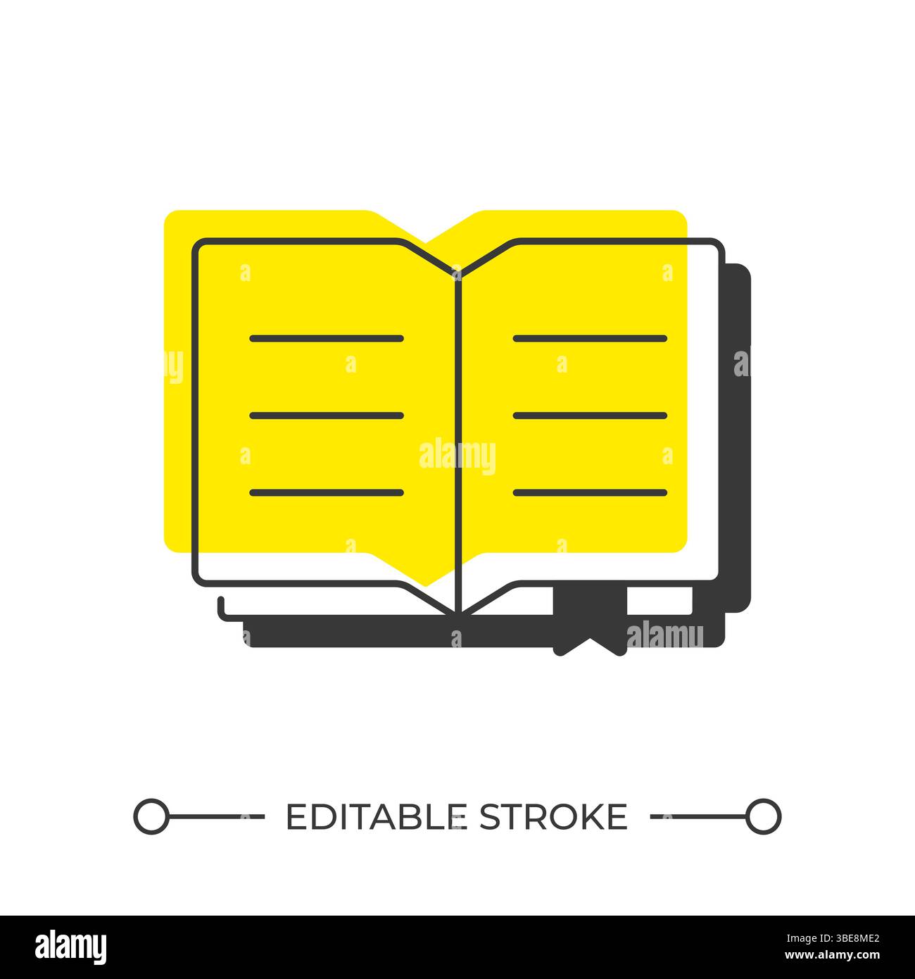 Book reading offset shadow line icon Stock Vector Image & Art - Alamy