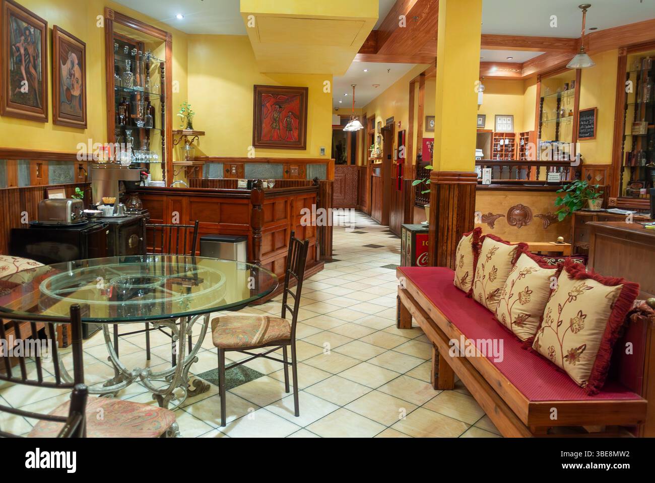 New York City, NY, USA, inside, Lobby, room, "Tenement Museum" in old ...