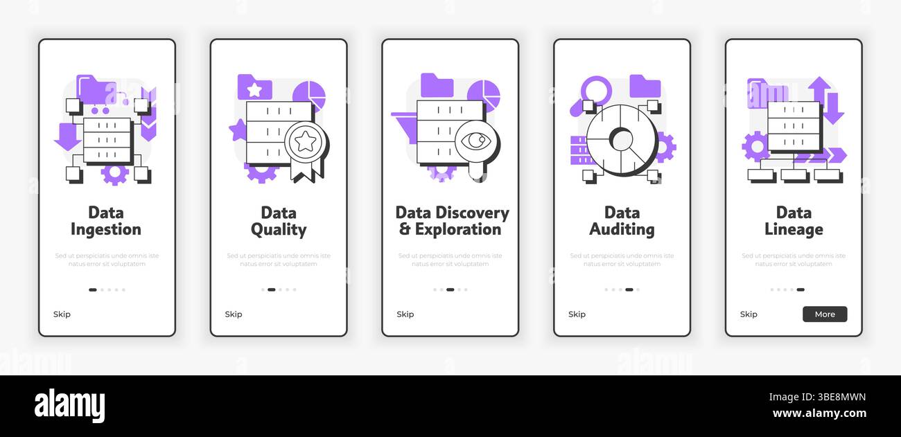 Data lake key mobile onboarding screen Stock Vector Image & Art - Alamy