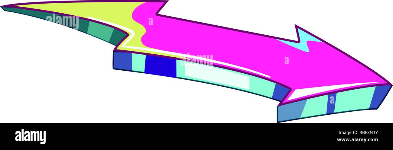urban graffiti arrow cartoon vector illustration Stock Vector Image ...