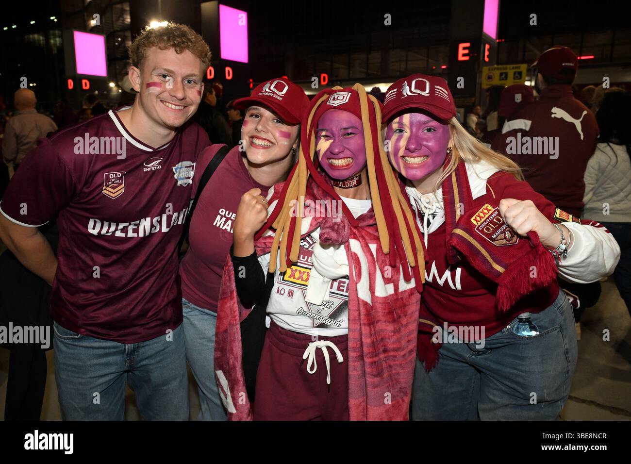 Fans are seen during the State of Origin game one match between the ...