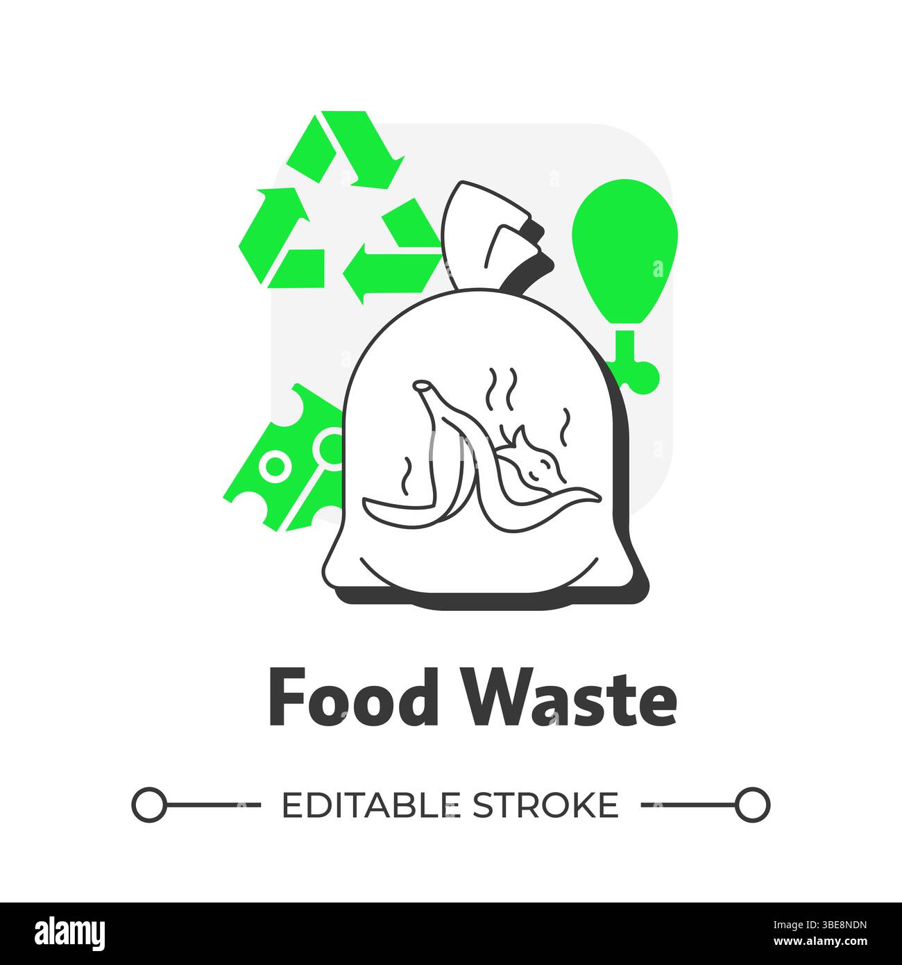 Organic waste food leftovers Stock Vector Images - Alamy