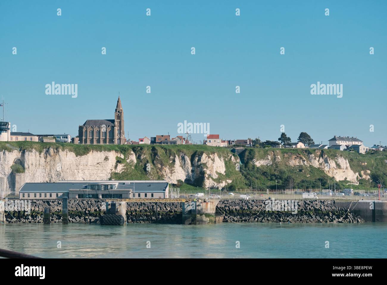 Dieppe, Normandy, France - 30 April 2025. View of white chalk cliffs ...