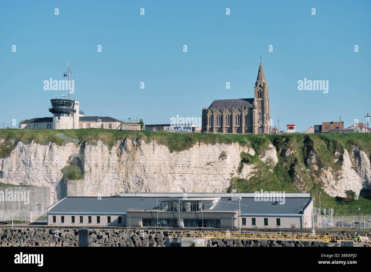 Dieppe, Normandy, France - 30 April 2025. View of white chalk cliffs ...
