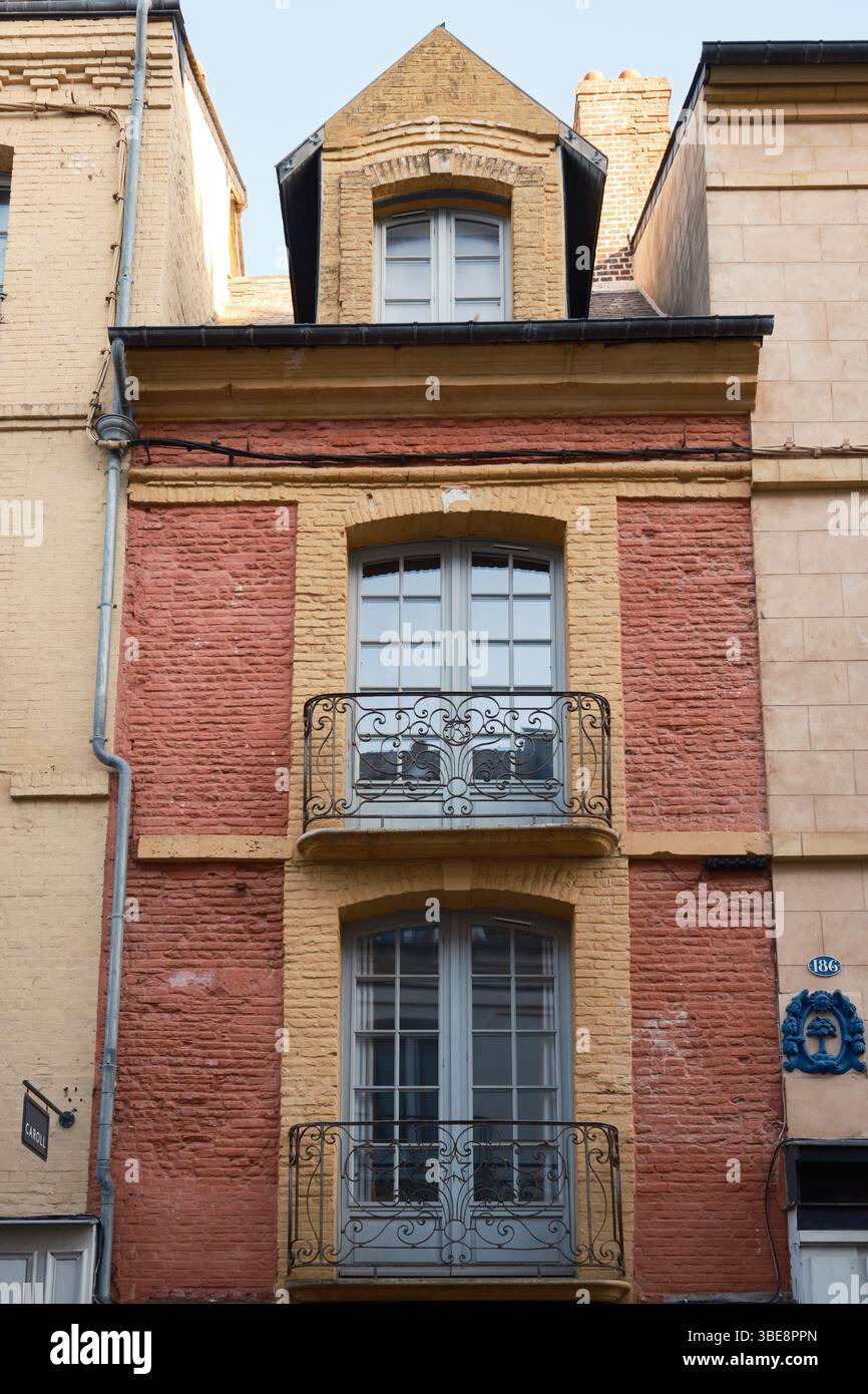 Dieppe, Normandy, France - 30 April 2025. Colorful historic building ...