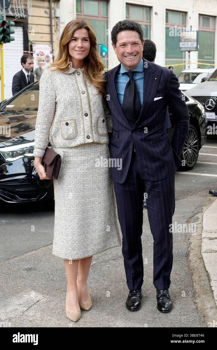 Matteo Marzotto mit Partnerin Nora Shkreli bei der Ankunft zur ...