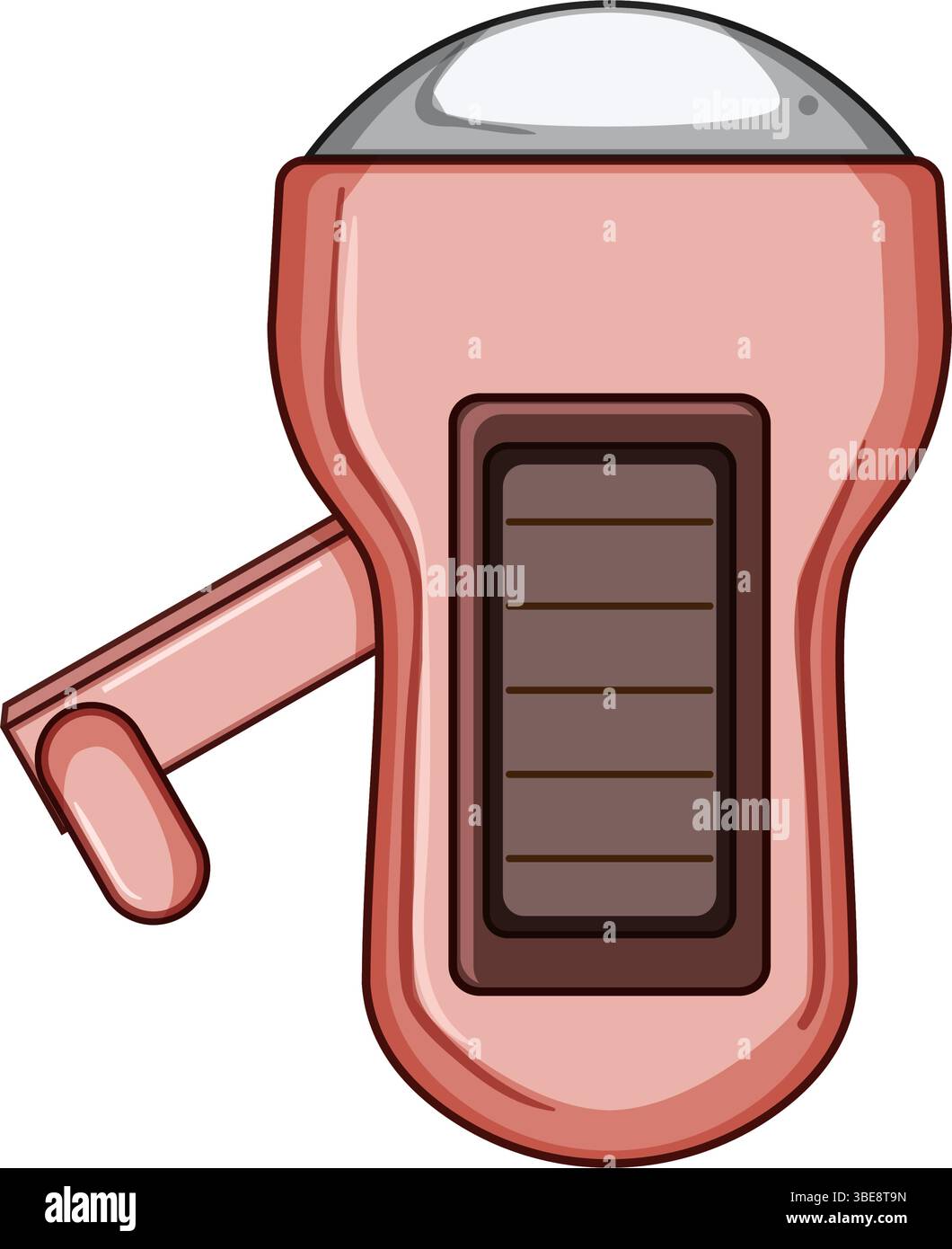 tumbler hand crank flashlight cartoon vector illustration Stock Vector ...