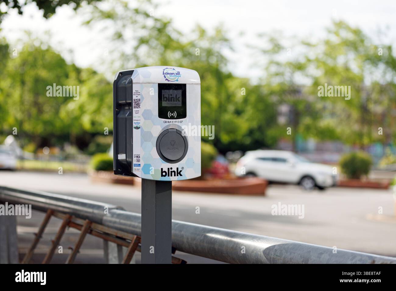 A Blink Charging Station for EV (electric vehicles) in Sheffield, UK in ...