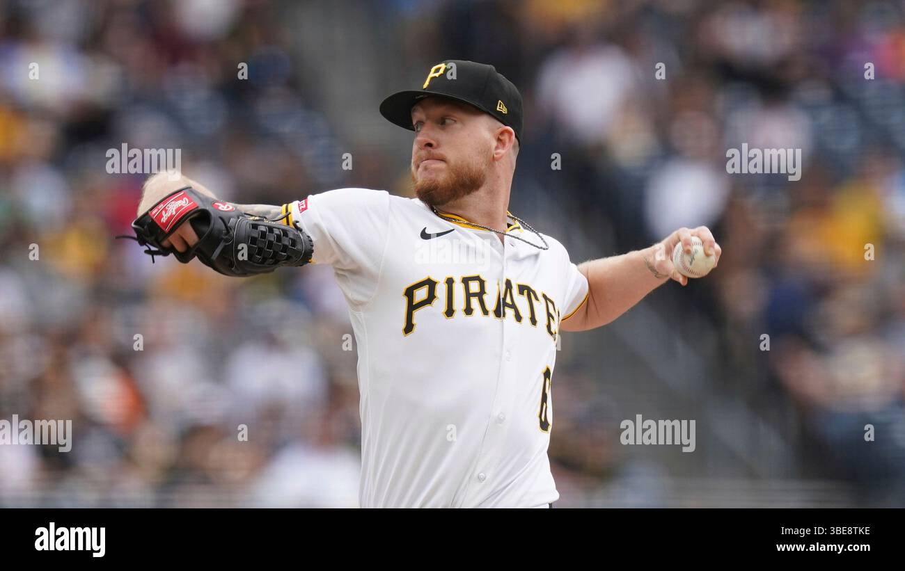 Pittsburgh Pirates pitcher Bailey Falter delivers during the first ...