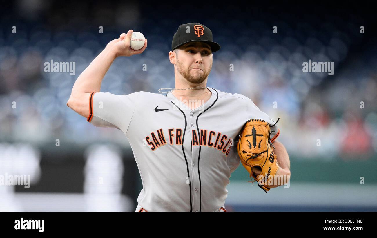 San Francisco Giants starting pitcher Landen Roupp (65) in action ...