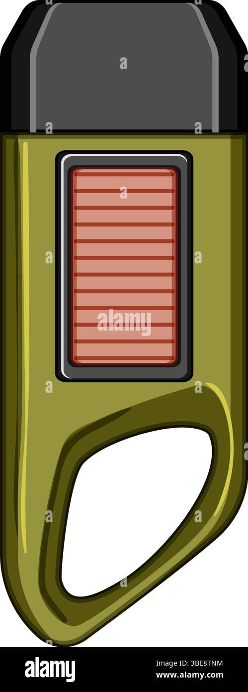 merlot hand crank flashlight cartoon vector illustration Stock Vector ...