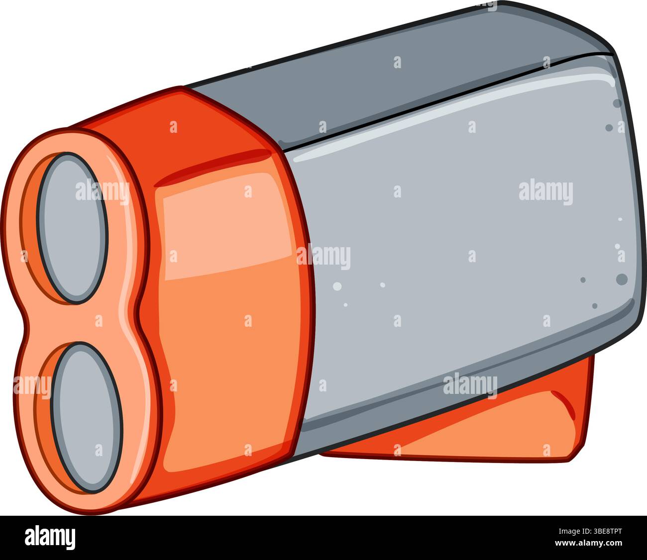 flute hand crank flashlight cartoon vector illustration Stock Vector ...