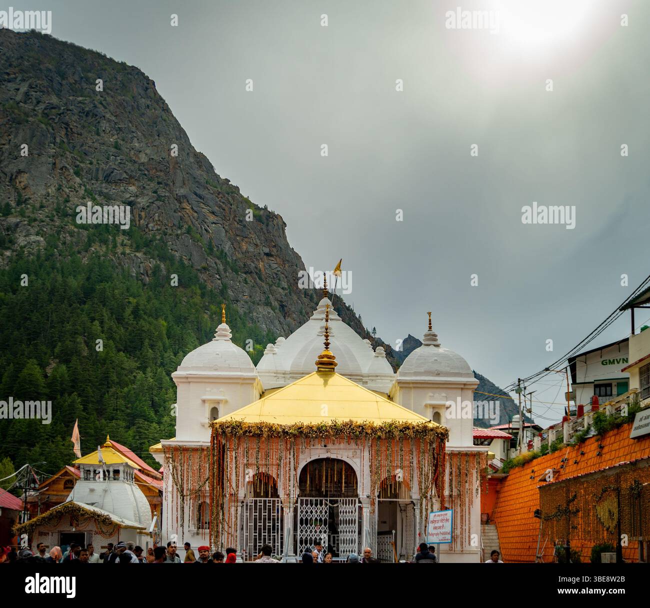 MAY 20TH 2025, Uttarakhand India. Devotees gather at Gangotri Dham, a ...