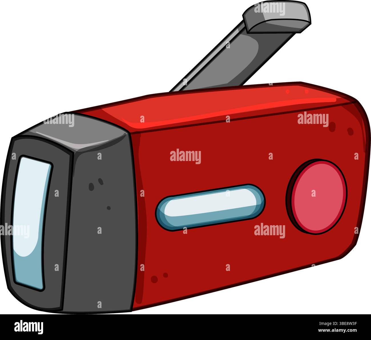 champagne hand crank flashlight cartoon vector illustration Stock ...