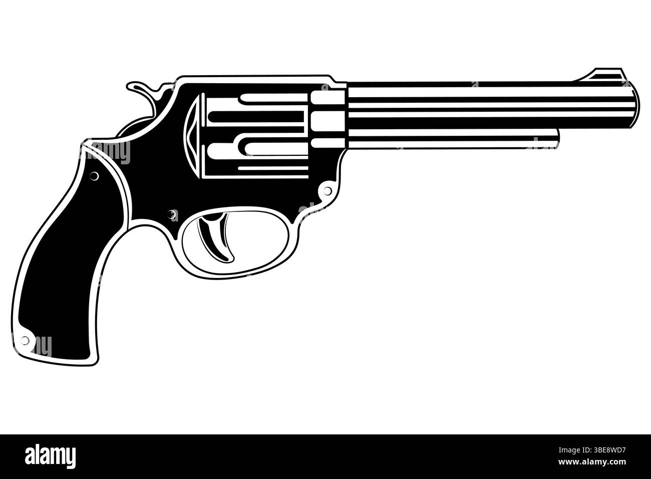 Revolver firearms, isolated on white Stock Vector Image & Art - Alamy