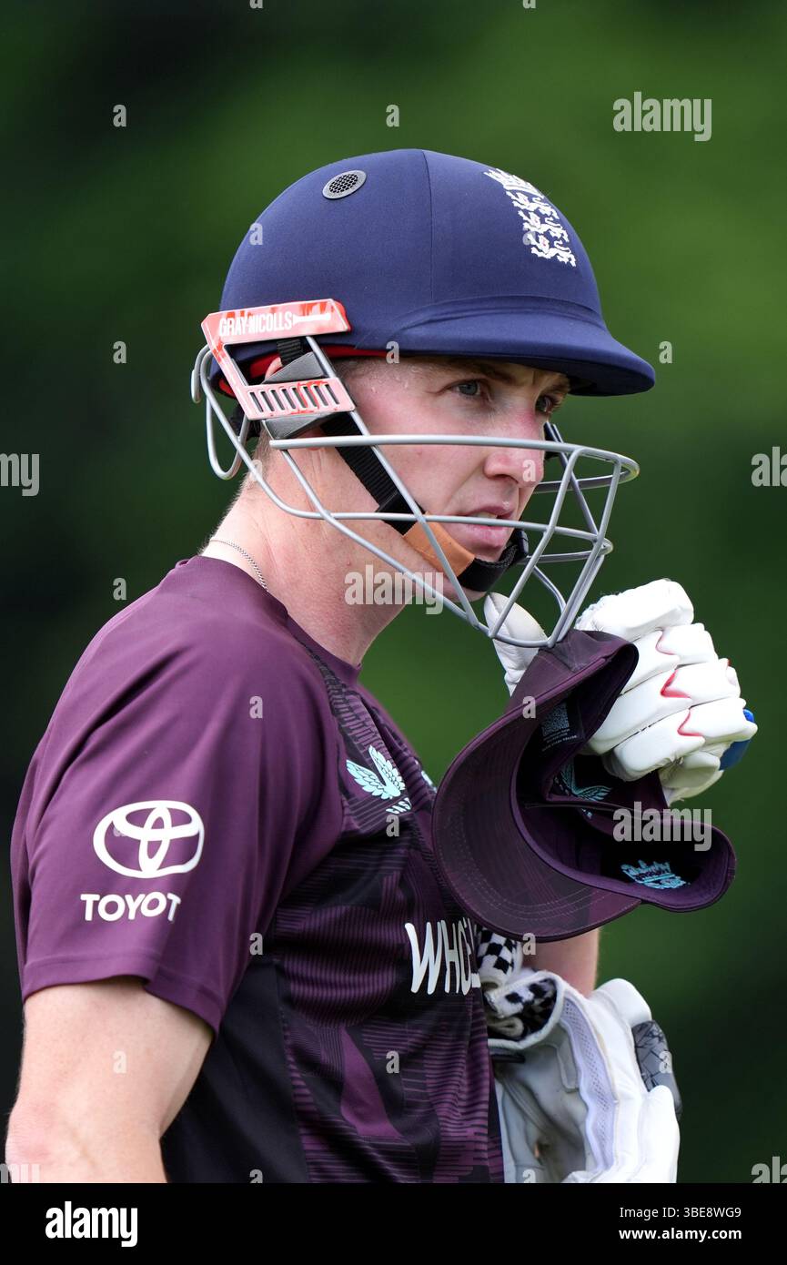 England's Harry Brook during a nets session at Edgbaston, Birmingham ...